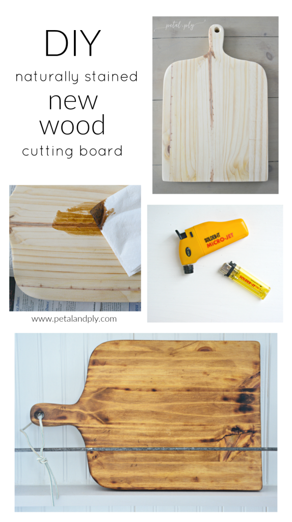 DIY Naturally Stained New Wood Cutting Board