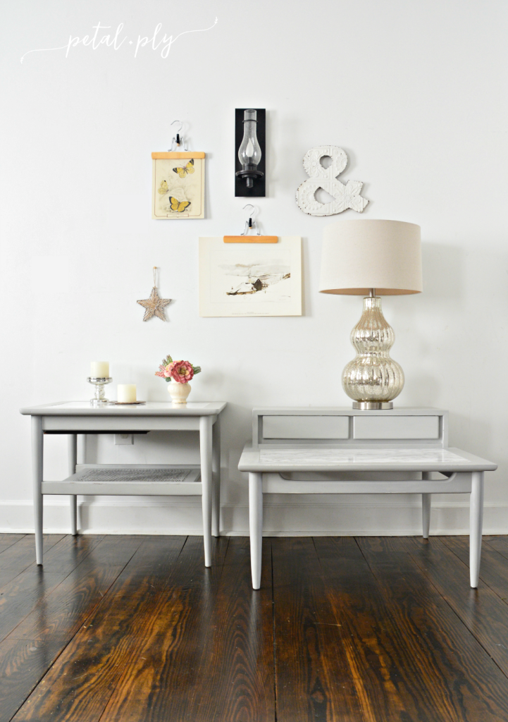Spray It Pretty | Grey & Marble End Tables