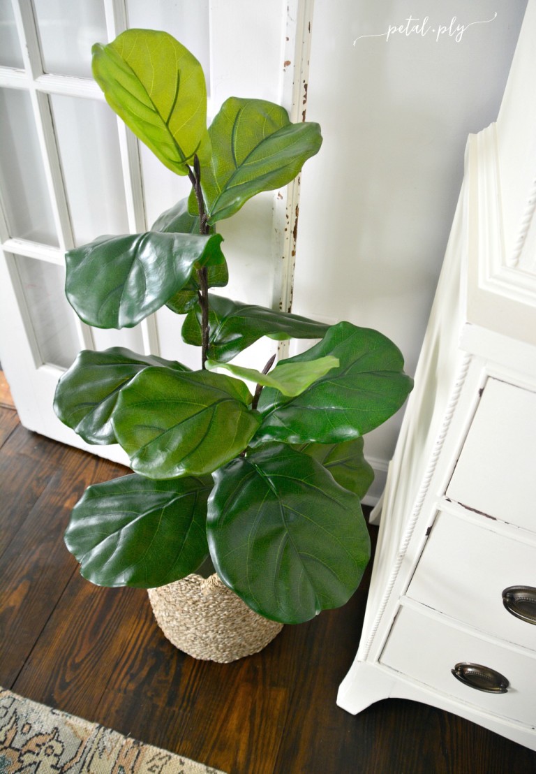 The Most Realistic Faux Fiddle Leaf Fig DIY | One Room Challenge™ Week 4