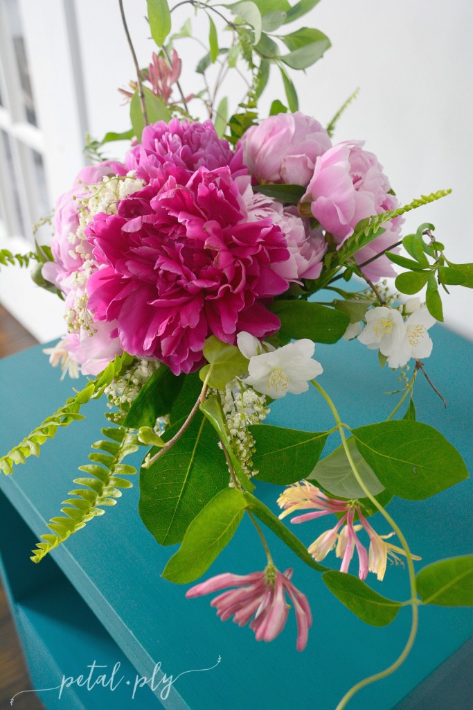 Asymmetrical Garden Flower Arrangement